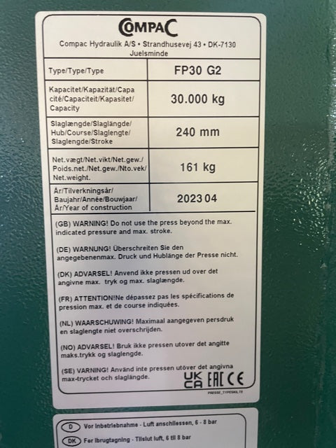 Compac Værkstedspresse FP 30 – BNMASKINER